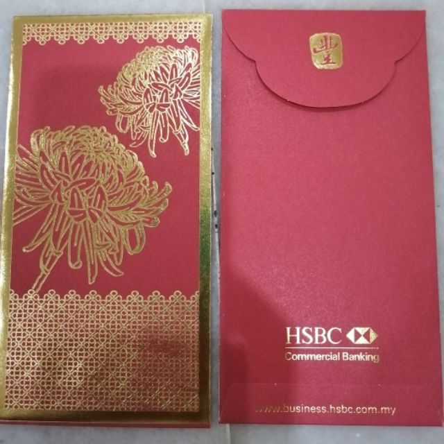 Ang Pao Red Packet HSBC bank design Flowers 8pcs | Shopee Malaysia