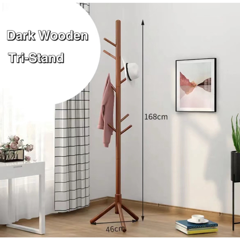 Covered by Wooden Standing Hat and Coat Rack Free Standing Hanger Rack ...