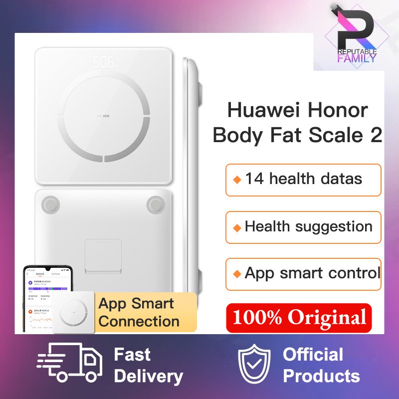 skala elekronik Huawei Honor Smart Body Fat Scale 2 Bluetooth 5.0 ...
