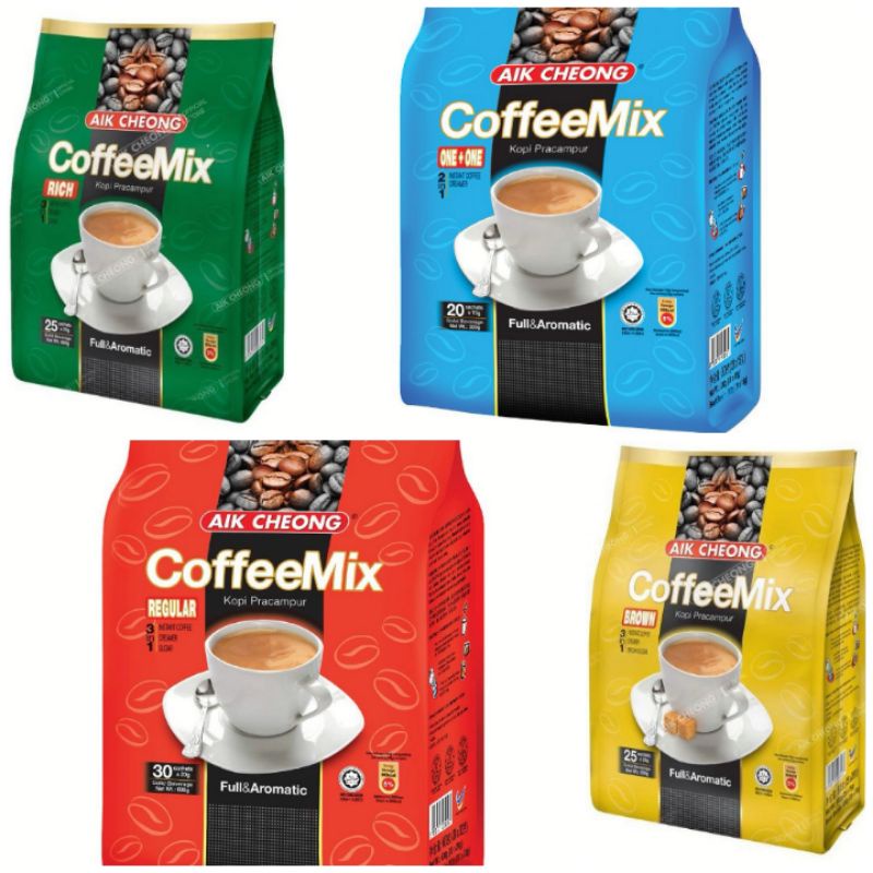 Aik Cheong Instant Coffee Mix 3in1#Regular/rich/brown sugar/no sugar | Shopee Malaysia