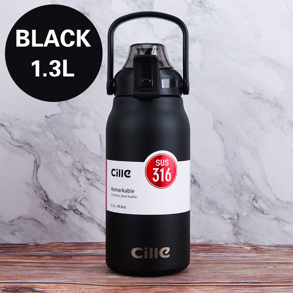 6148 THERMOS BOTTLE Cille 1.3L/1.7L 316SS Stainless Steel Vacuum Flask Thermoses Water Bottle ...