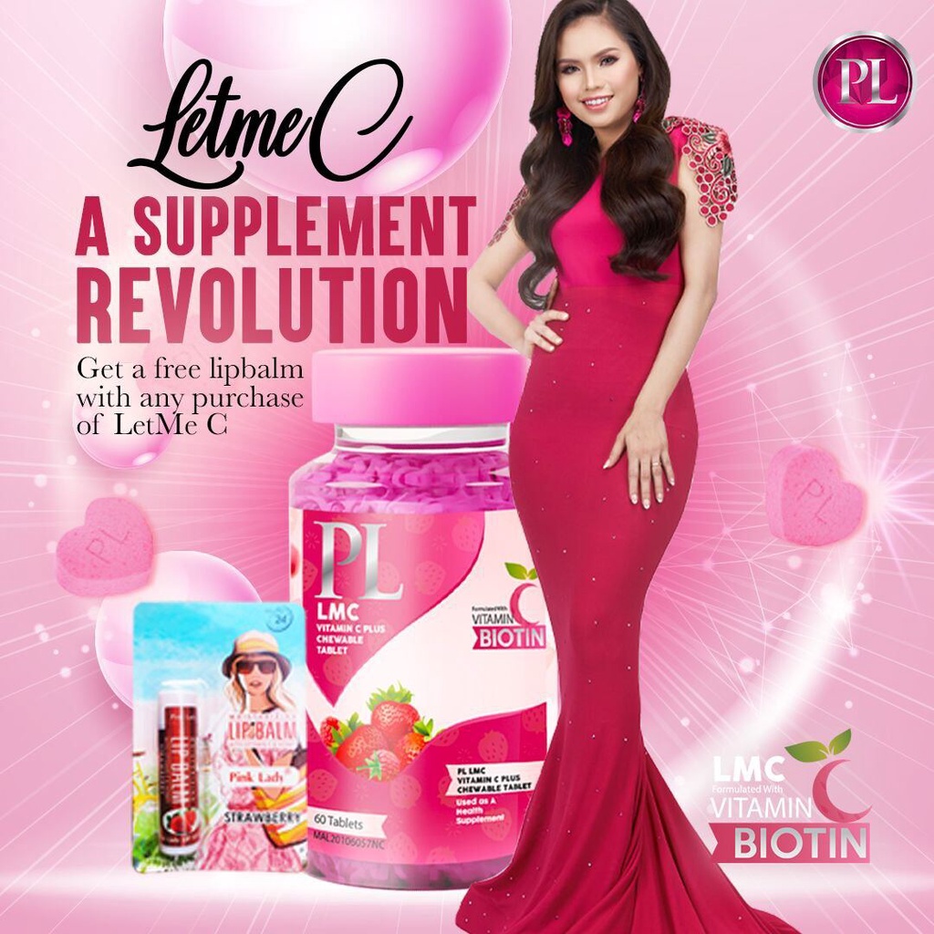 Pinklady LetMe C VitC Biotin Kesihatan & Kecantikan Kulit Kekal Berseri Tambah Sistem Imun Anti ...