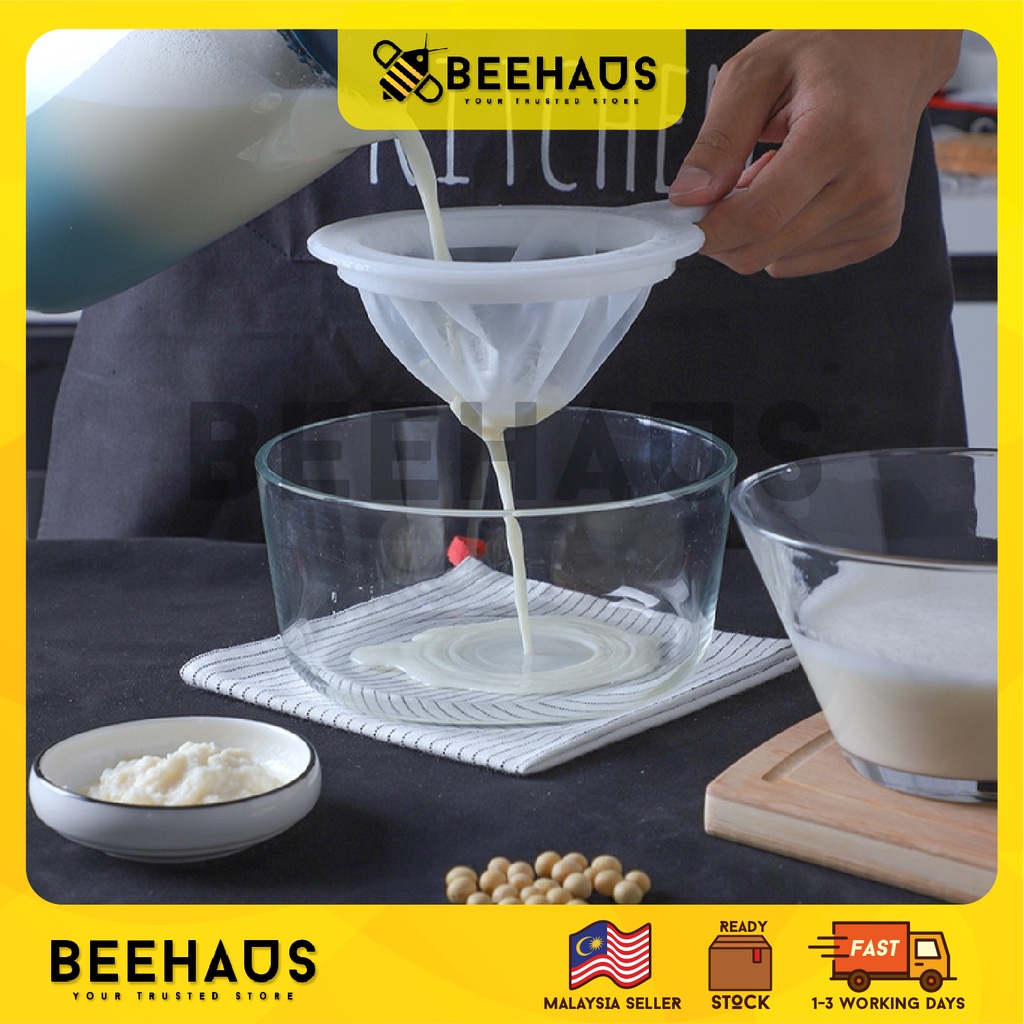 Beehaus Kitchen Mesh Strainer | Soy Milk Strainer Nylon Mesh Filter Soy ...