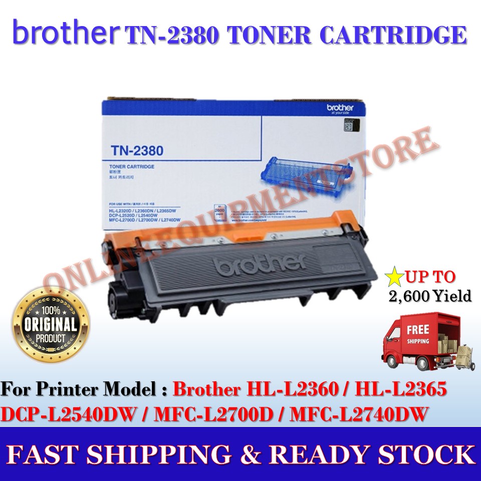 100% Original Brother TN-2380 Toner Cartridge/Genuine TN2380/HL-2360/HL ...