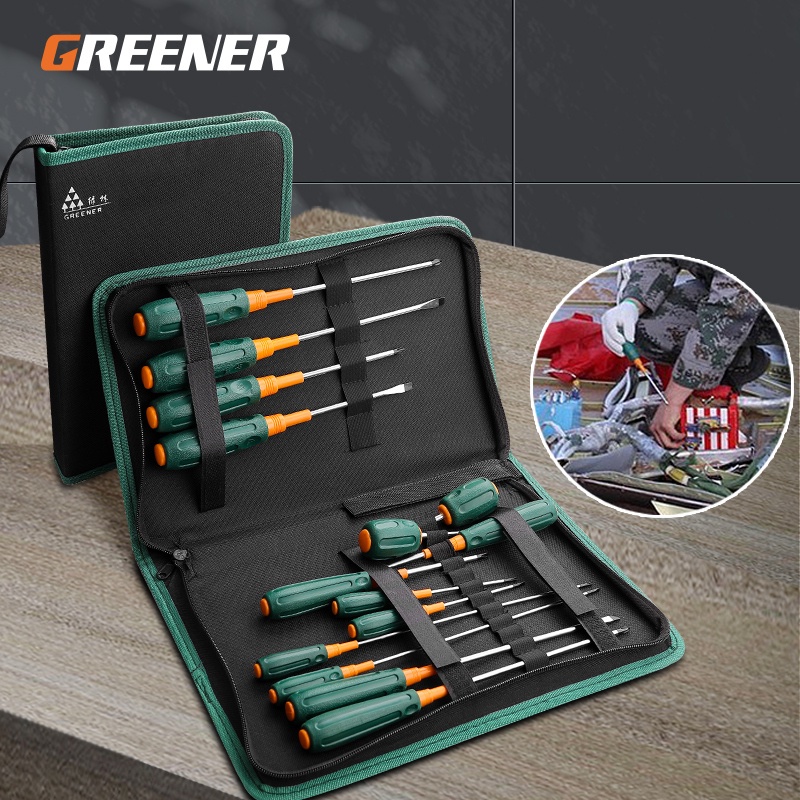 EnJO Magnetic Screwdriver Set/Pemutar Skru Magnetik/Anti Slip Grip ...