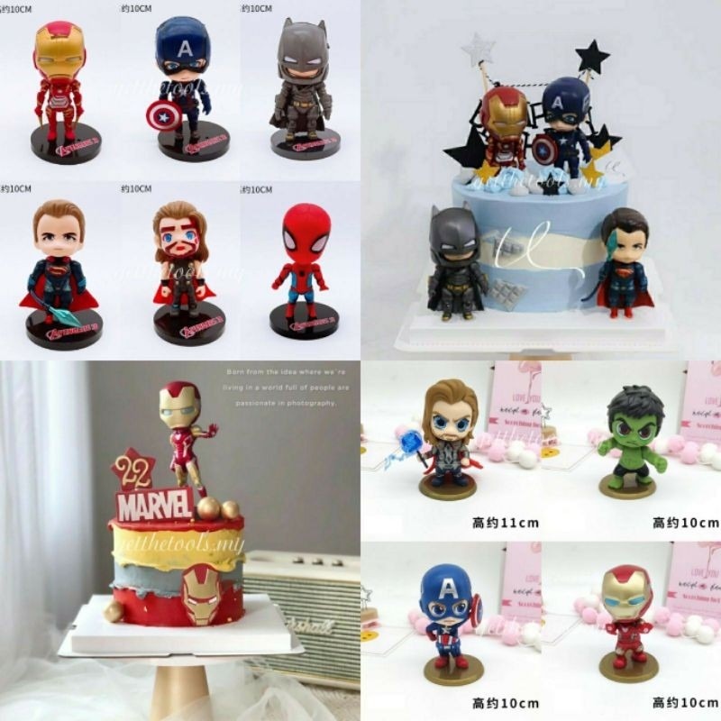 Marvel The Avengers Cake Topper Doll Toys Movie Series Action Figure ...
