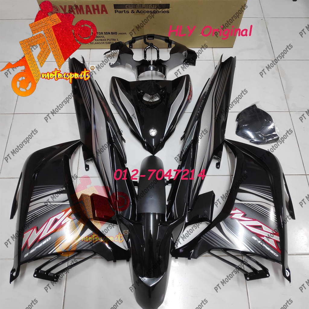Yamaha Lc 135 Cover Set Hiram Kilat Black Matt Black Body Set Jupiter Mx 5 Black V2 V3 V4 V5 V6 ...