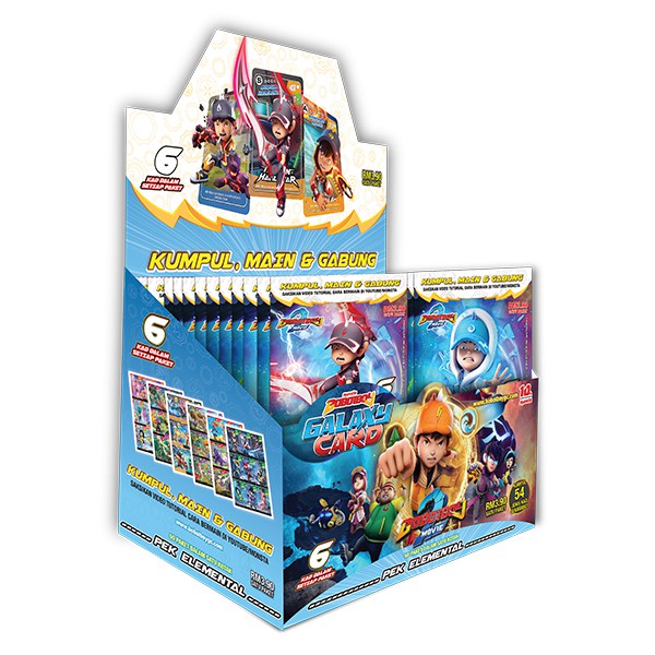 ORIGINAL Kad BoboiBoy Galaxy Pek Elemental - Pek Tunggal | Single Pack | Shopee Malaysia