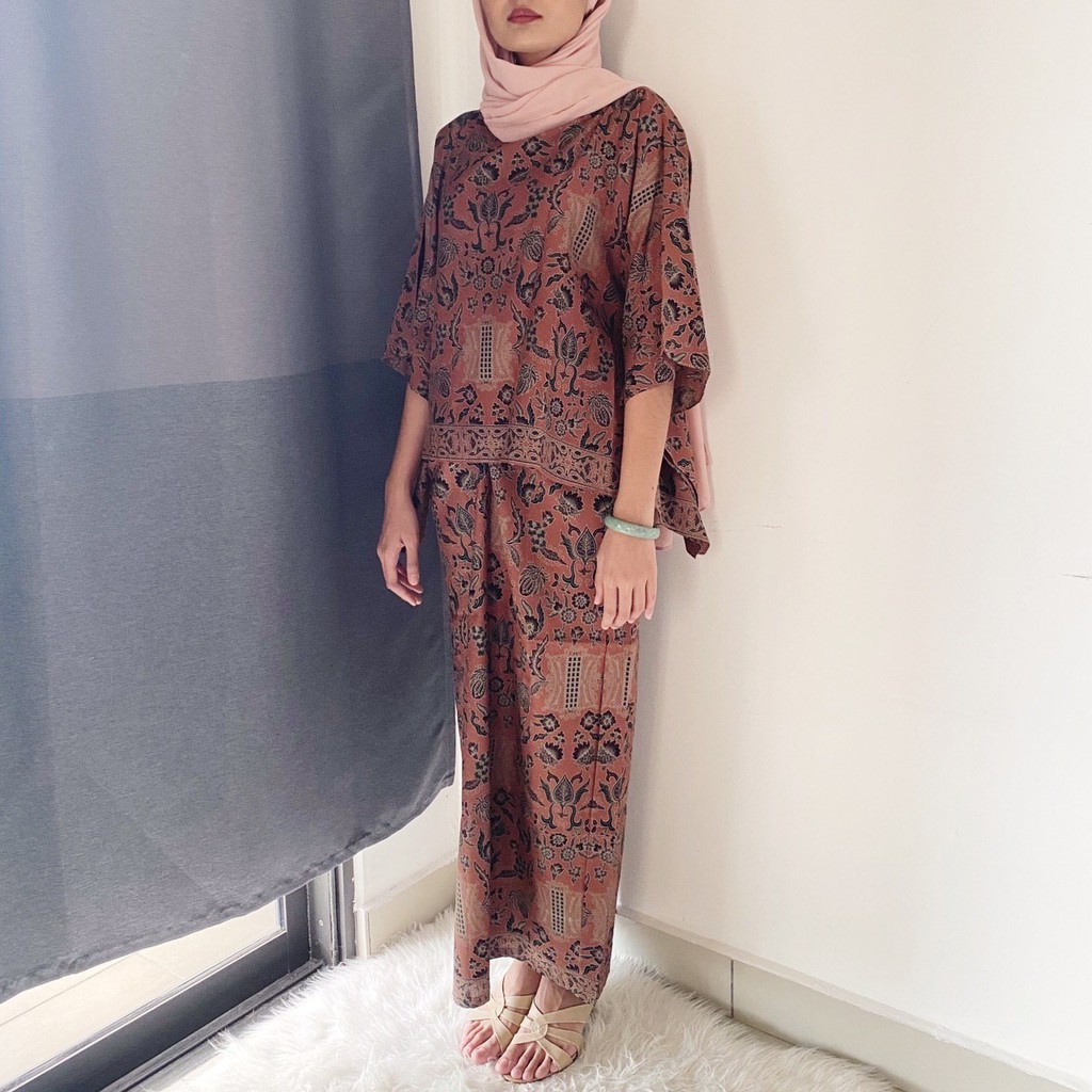 Batik Kaftan Pario Kepada Gadis | Shopee Malaysia