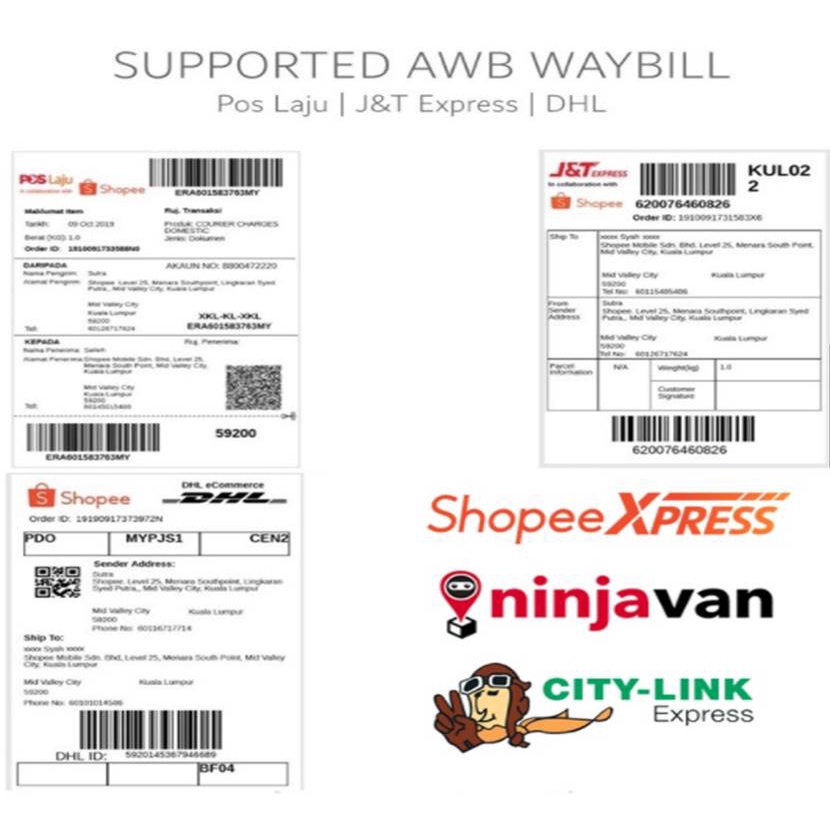 SHOPEE COURIER ITEM: Thermal Sticker Paper Printer Roll White No Tear ...