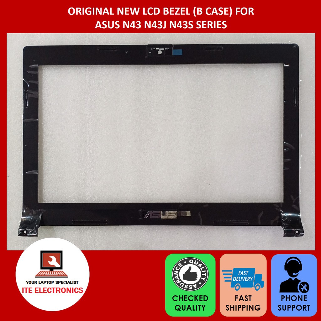ORIGINAL NEW ASUS N43 N43J N43S SERIES LCD SCREEN BEZEL COVER BLACK B ...