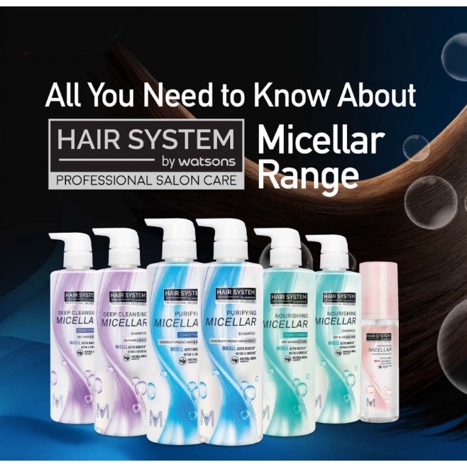 HAIR SYSTEM BY WATSONS Micellar Botanical Hydrating Rose Water / Deep ...