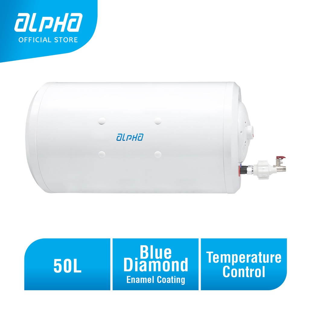 ALPHA AST-50-H Storage Water Heater Horizontal Model (50L) | Shopee ...