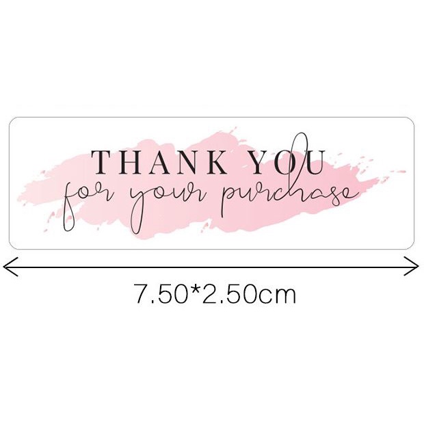 Thank You Sticker (50pcs) Stiker Terima Kasih Packaging Box Paper Beg ...