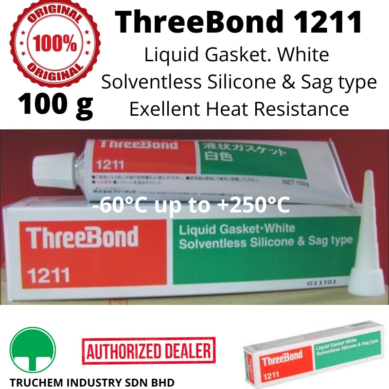 100% Original ThreeBond TB1211 Liquid Gasket White Solventless Silicone ...