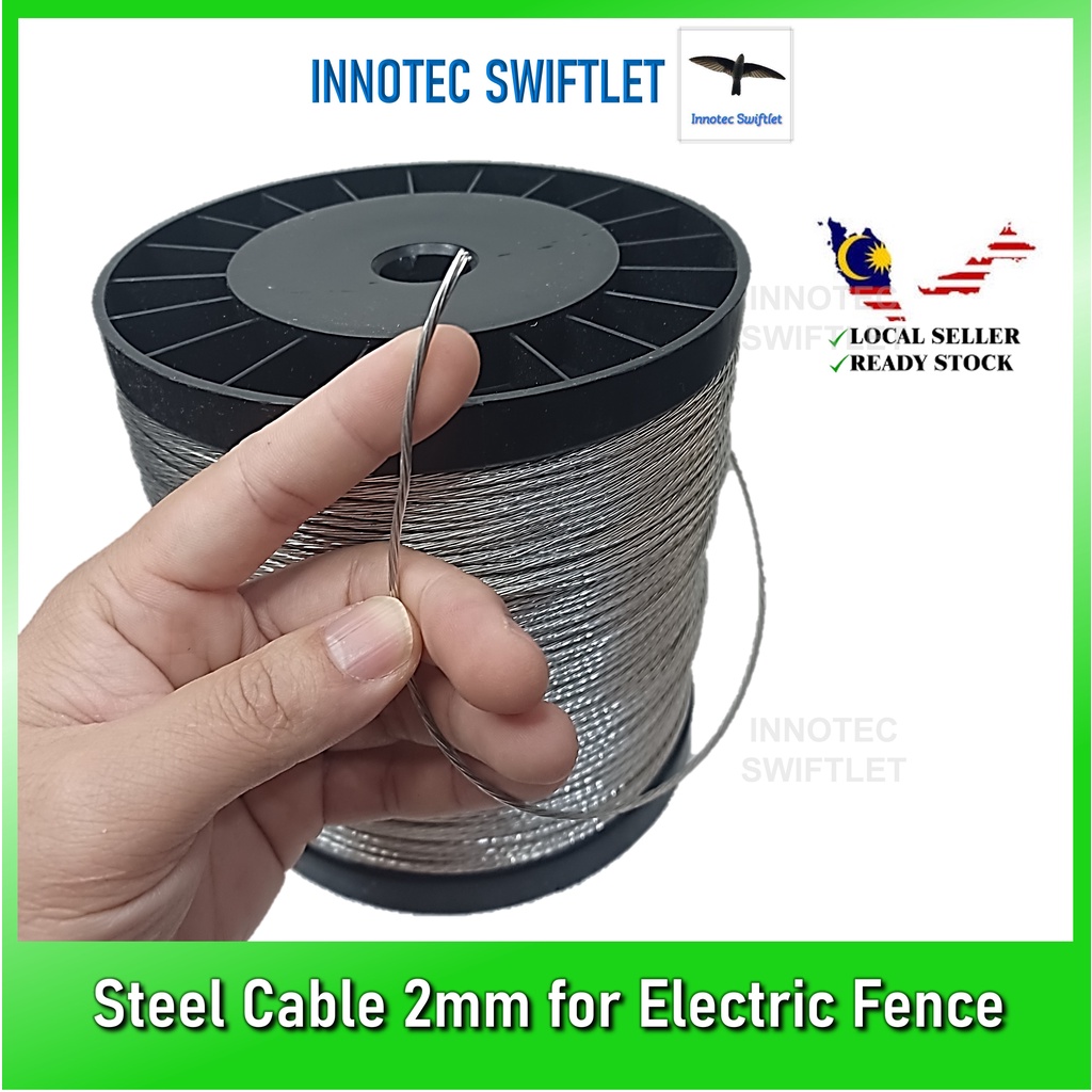 Stainless Steel Cable 2mm thickness (100 Meter) | Shopee Malaysia
