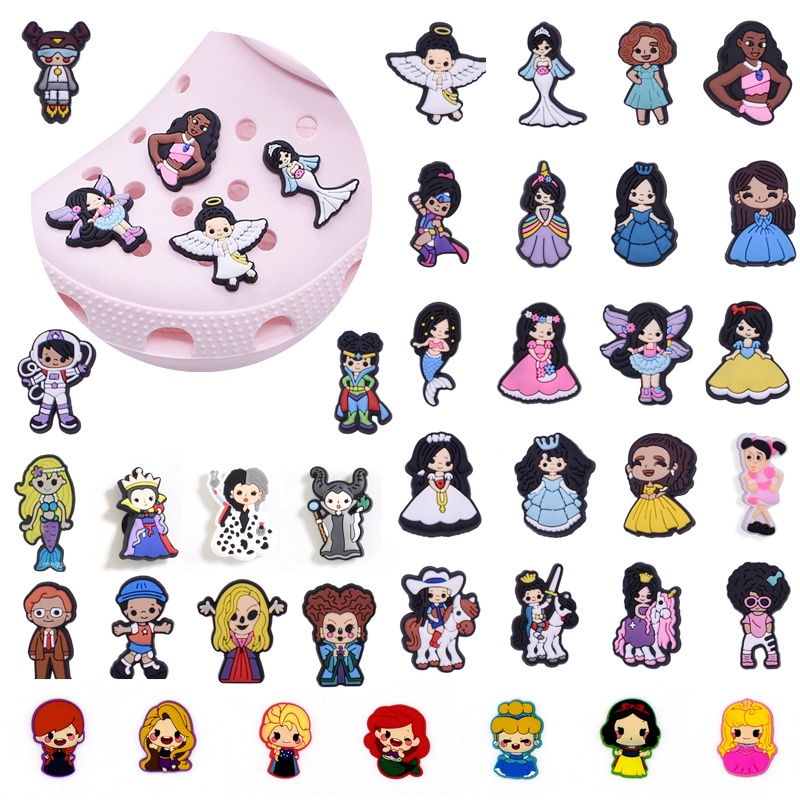 Croc Jibbit Croc Personality Cartoon Mini Princess Girl Series Pattern ...