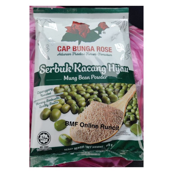 🥰PRODUK BMF🥰SERBUK KACANG HIJAU CAP BUNGA ROSE 400g | Shopee Malaysia