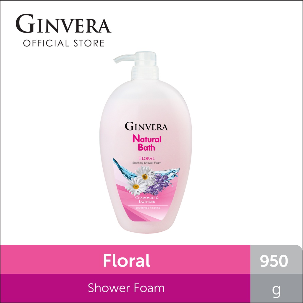 Ginvera Natural Bath Floral Soothing Shower Foam (950g) | Shopee Malaysia