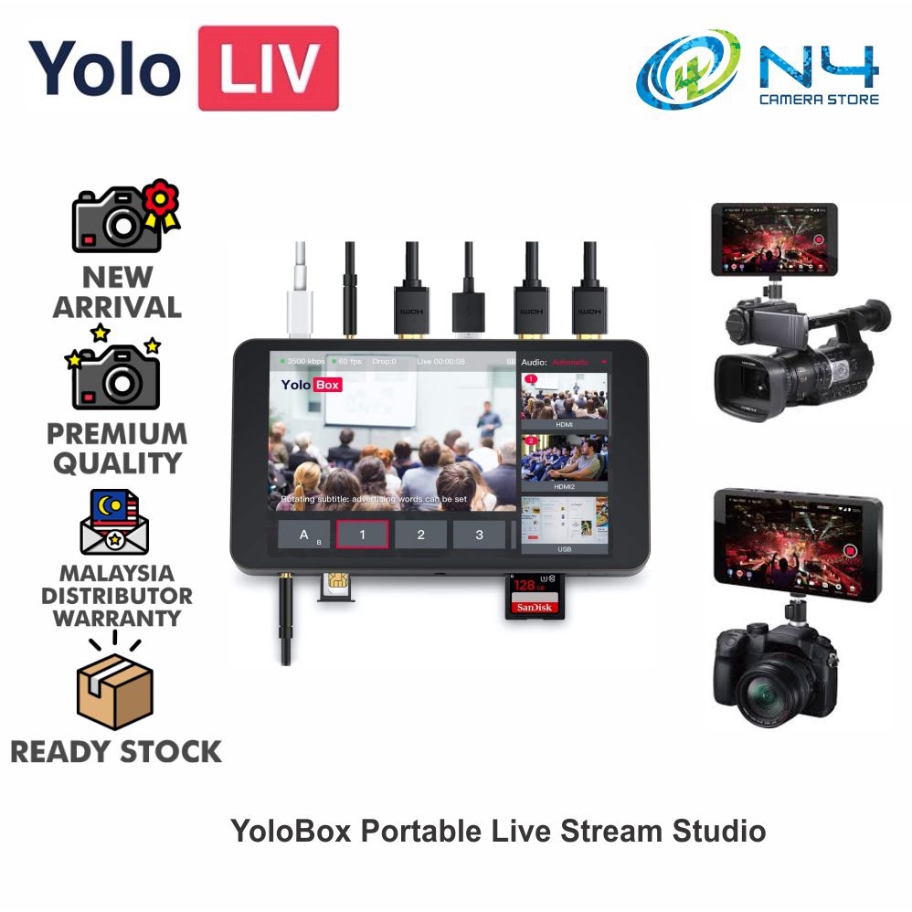 YoloBox Portable Live Stream Studio (Original Warranty) YoloLiv ...