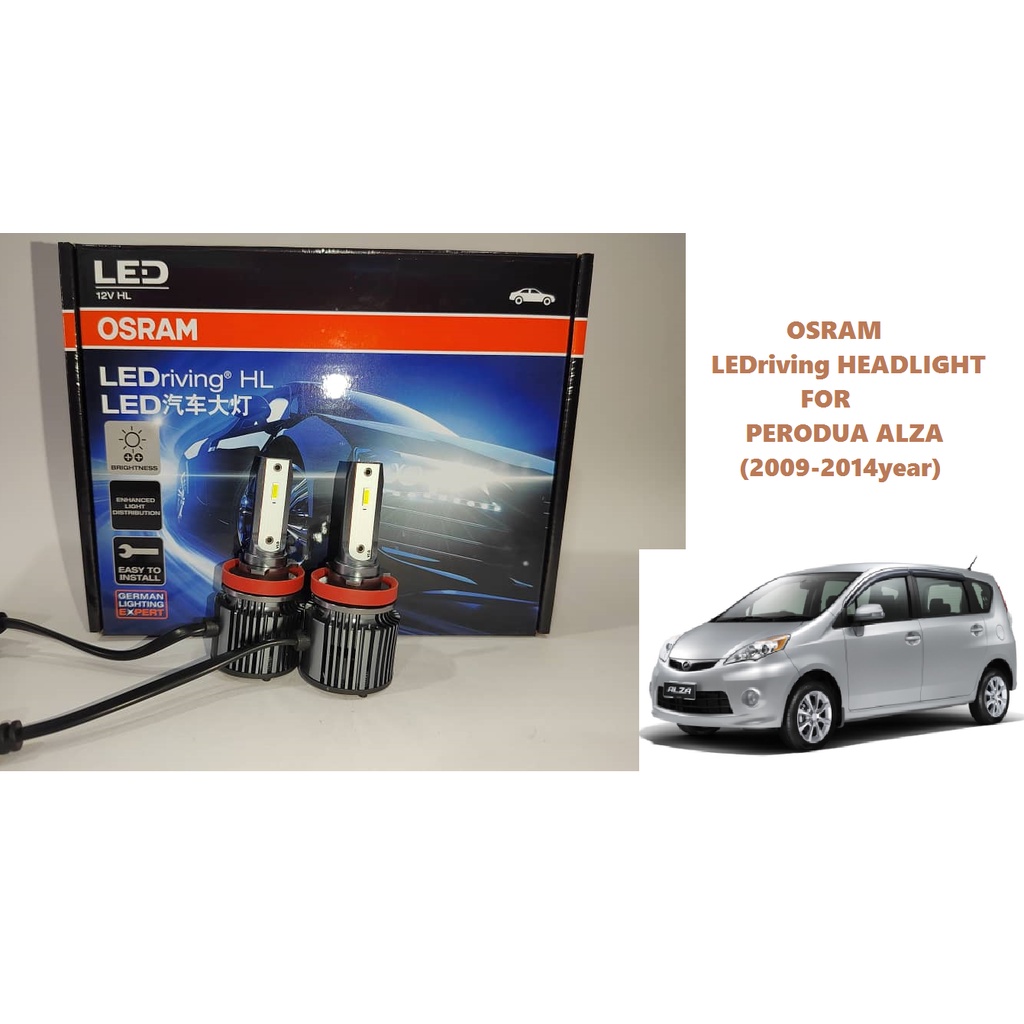 ☆LED☆ OSRAM LED Driving HEADLIGHT (H7) FOR PERODUA ALZA (2009-2014year ...