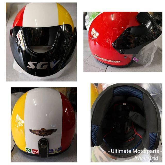 SGV Half cut helmet/helmet kura kura/steng | Shopee Malaysia