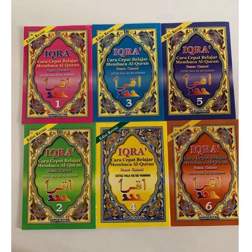 BUKU IQRA' CARA CEPAT BELAJAR MEMBACA AL-QURAN [JILID 1 - JILID 6 ...