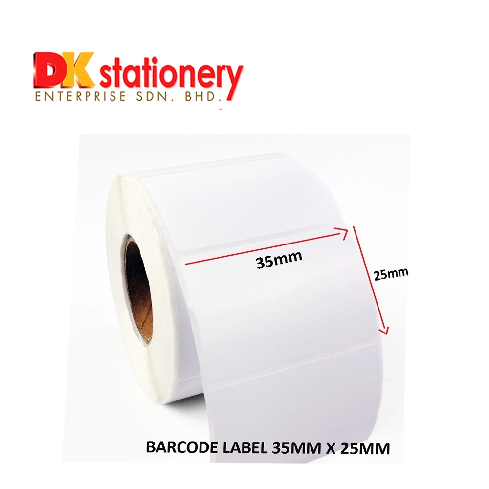 Barcode Label Sticker 35mm x 25mm | Shopee Malaysia