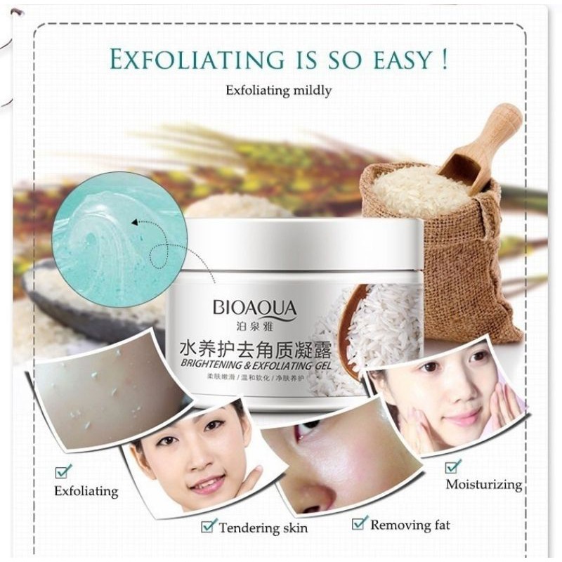 BIOAQUA OIL-CONTROL HYDRATE EXFOLIATING FACE GEL / SCRUB 140G (BERAS ...
