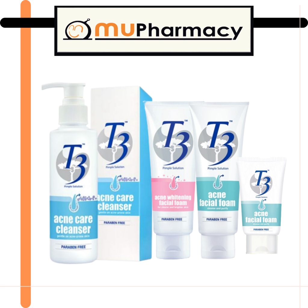 T3 Acne Care Cleanser 150ML/Acne Facial Foam 100g/Whitening Facial Foam ...