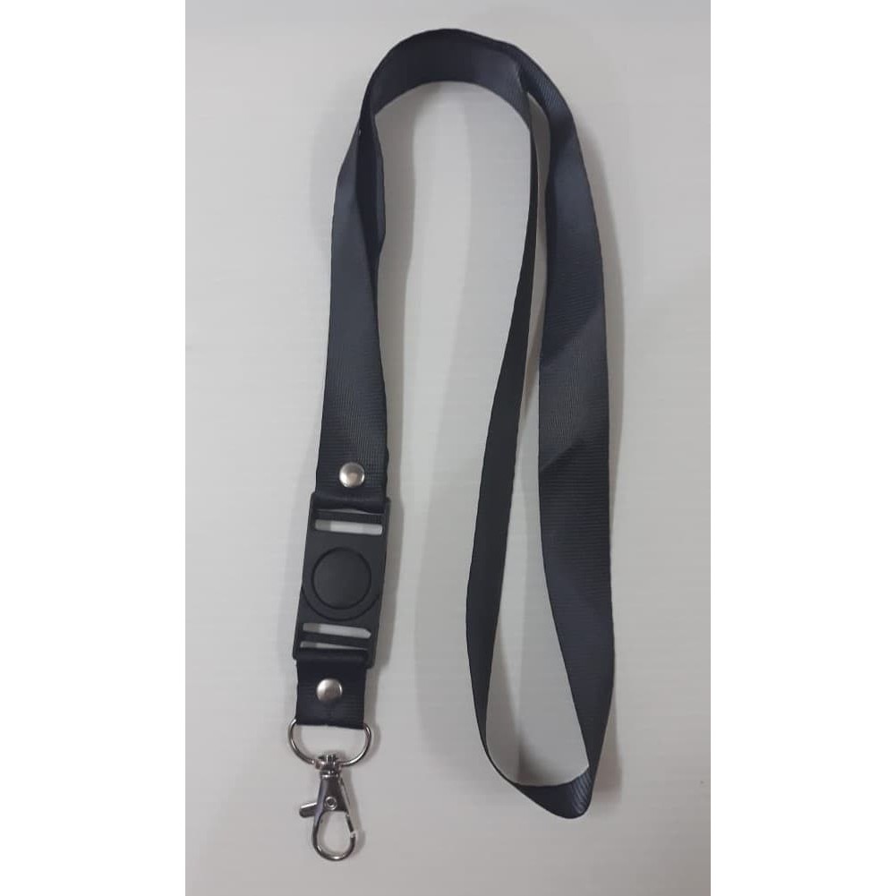 HITAM GANTUNGAN Id Card Lanyard 2 cm Wide Hook - Black | Id Card Stoper ...