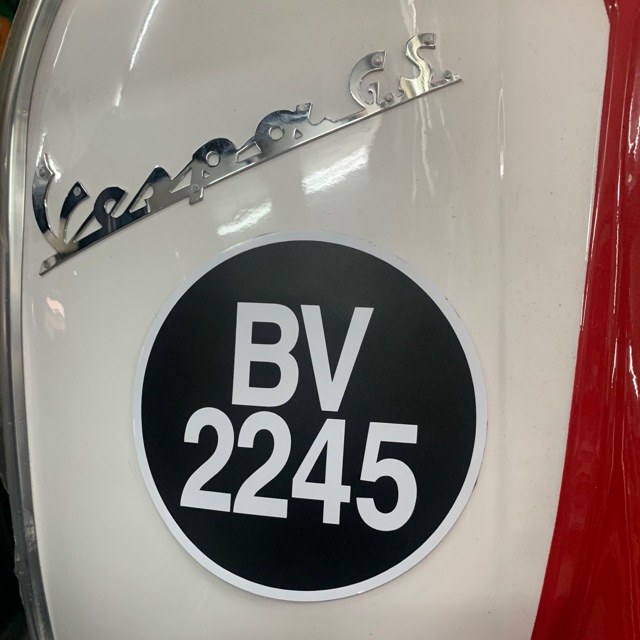 Vespa Classic/Modern Number Plate With Magnet | Shopee Malaysia