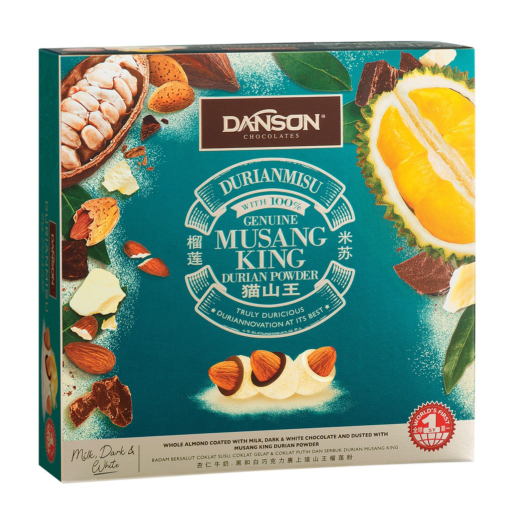Danson Durianmisu Almond Coated Chocolate 150g Box | Shopee Malaysia