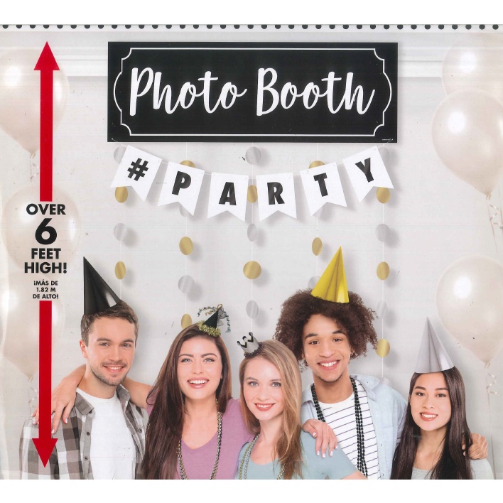 Amscan Photo Booth #Party Photo Booth Backdrop with Photo Booth Props ...