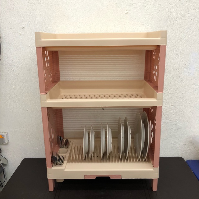 LAVA 3 Tier Multipurpose Dish Rack / Dish Draine / Dish Organizer ...