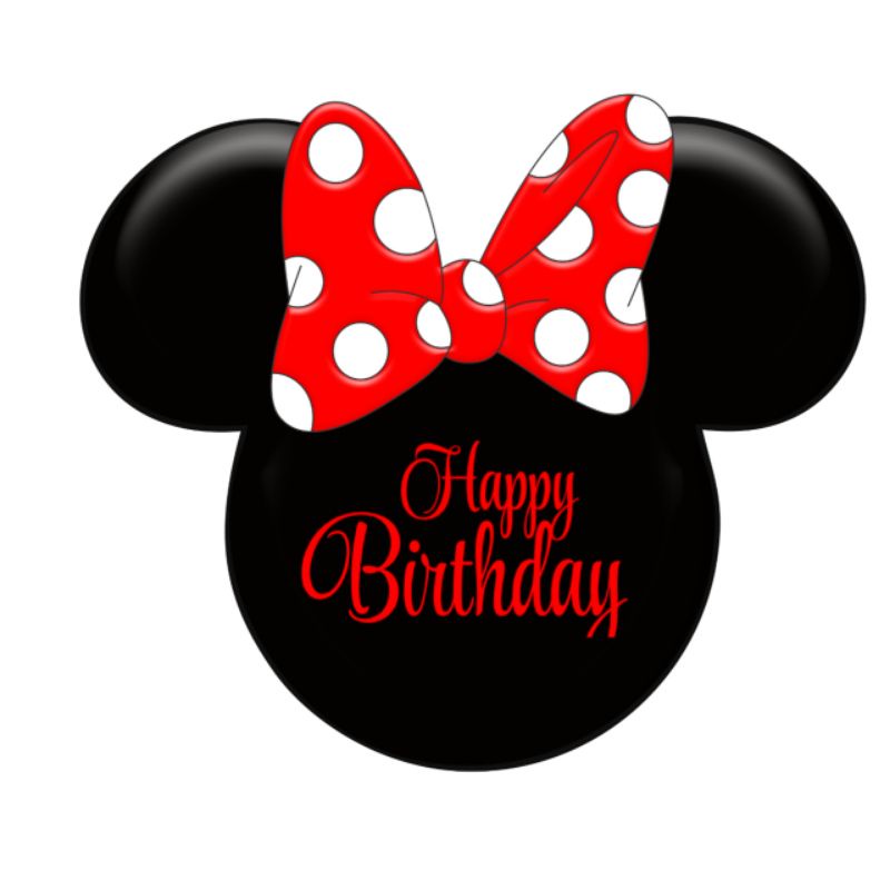 MINNIE MOUSE CAKE TOPPER (FREE ADD NAME) | Shopee Malaysia