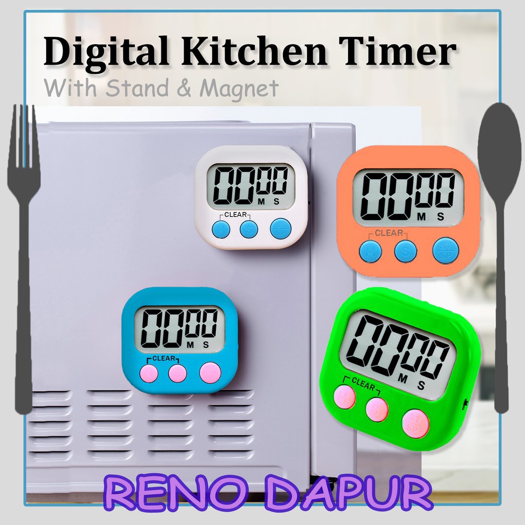RENODAPUR KITCHEN TIMER ELECTRONIC MAGNETIC DIGITAL COOKING TIMER ...