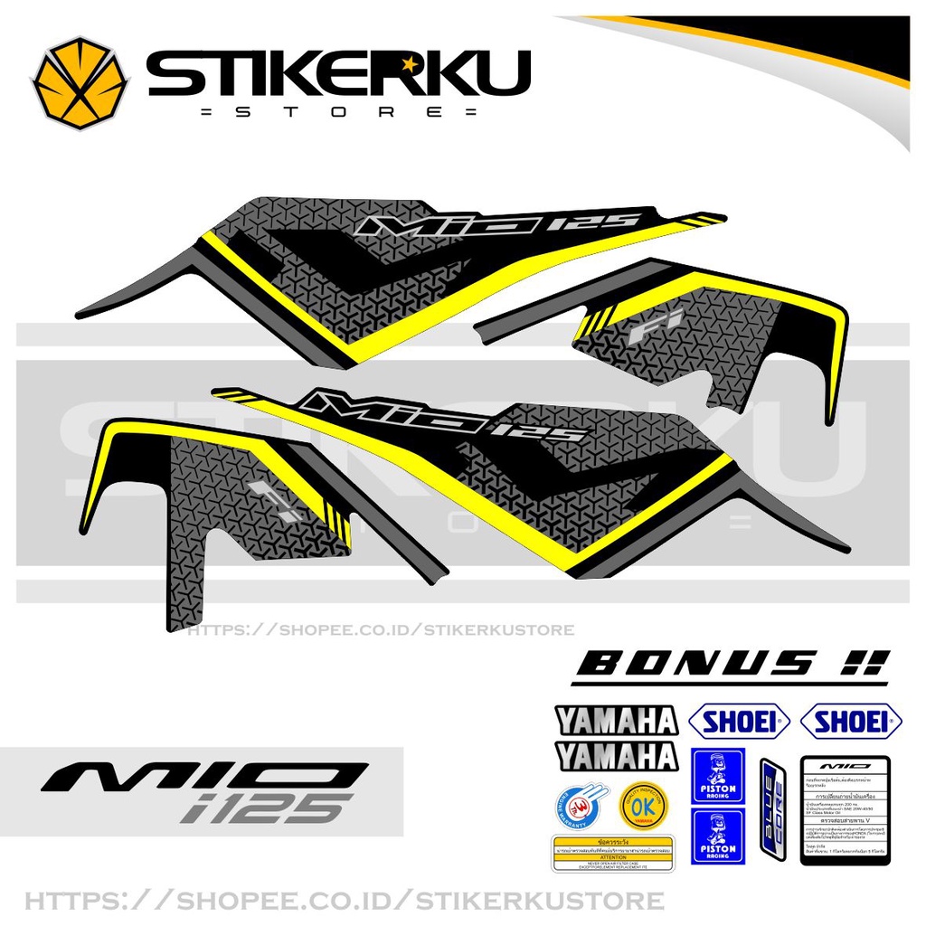 Yamaha MIO I 125 STOCK DECAL / 2015 / 2016 / 2017 /2018 / 2019 / 2020 ...
