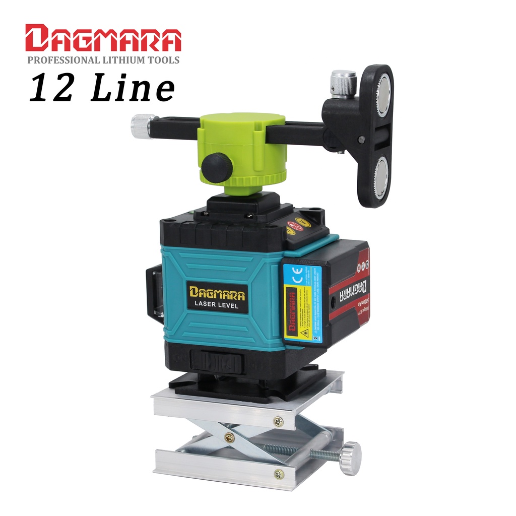 DAGMARA 12 Line 360° Rotary 3D Green Laser Level Self Leveling Cross ...