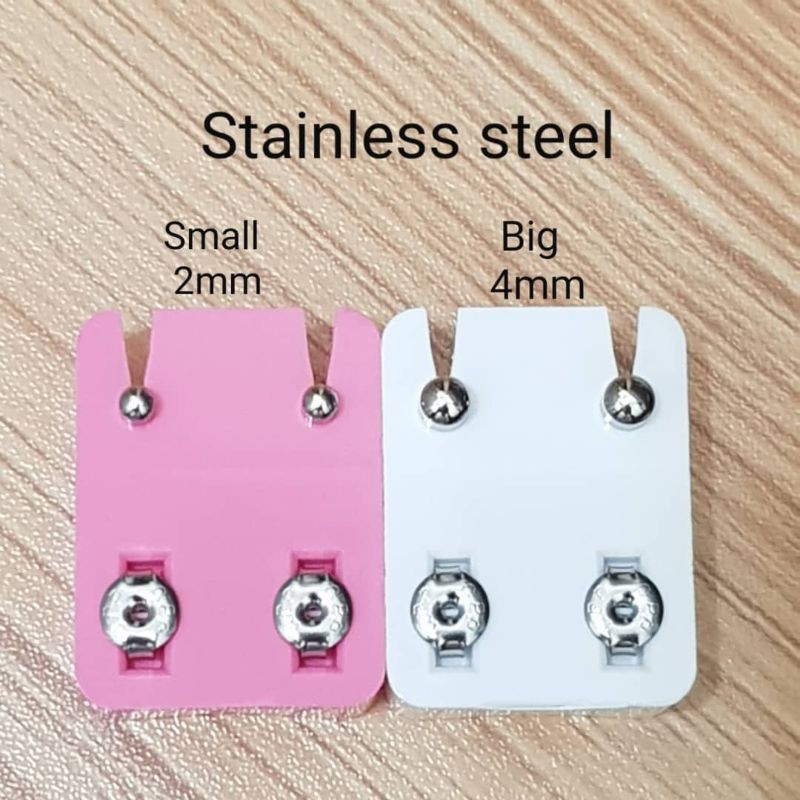 (Plain) Piercing Earrings(subang tindik telinga)(stainless steel ...