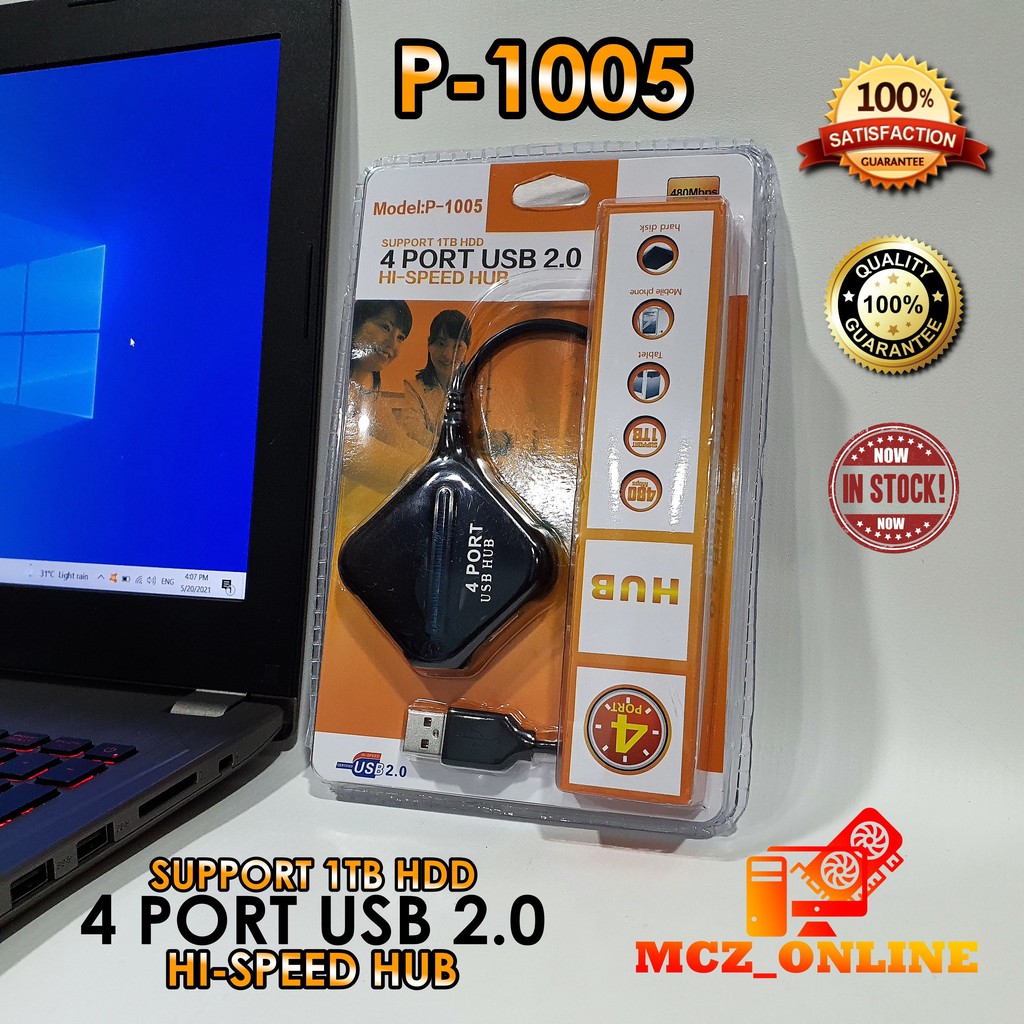 🔥READY STOCK🔥 SUPPORT 1TB HDD 4 PORT USB 2.0 HI SPEED HUB | Shopee Malaysia