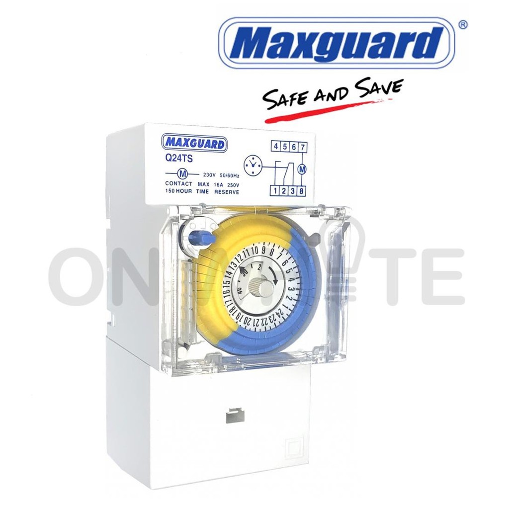MAXGUARD Q24TS / SUL181 24hrs Analog Time / Timer Switch [ THEBEN TYPE ...