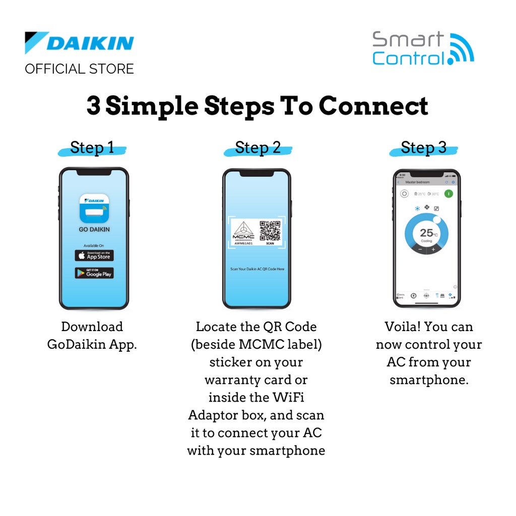 DAIKIN Standard Non Inverter Air Conditioner FTV-P R32 (1.5HP) FTV35PB ...