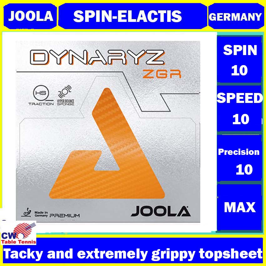 JOOLA Dynaryz ZGR Offensive Table Tennis Rubber - Hyper Traction ...