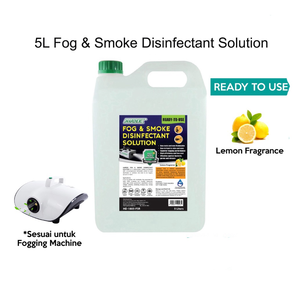 [ 1 UNIT ] (5L) Fog & Smoke Disinfectant Solution Pembasmi Kuman ...