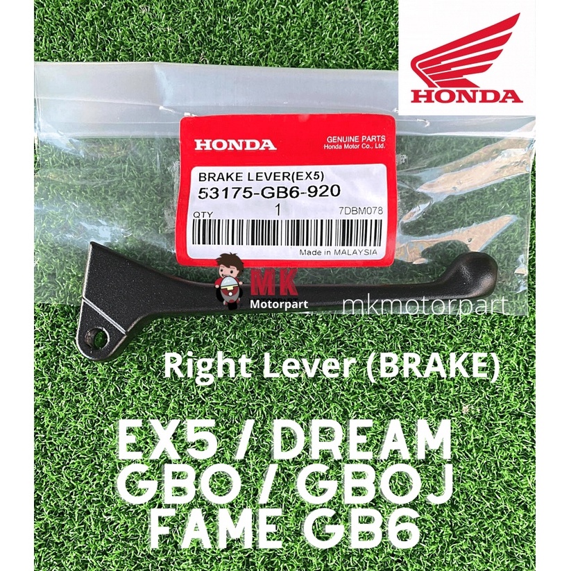 Honda EX5 / Dream / GBO / GBOJ / FAME [ RH ] BRAKE LEVER 53175-GB6-920 ...