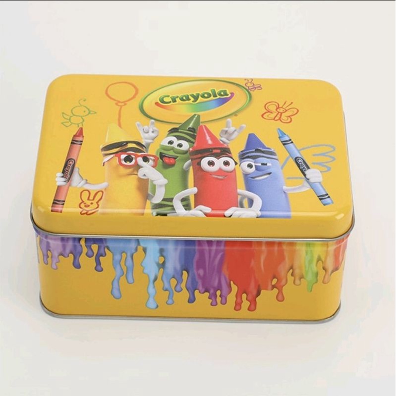 Crayola Tin Box Crayon Storage Box Empty Storage Box (Does not contain ...
