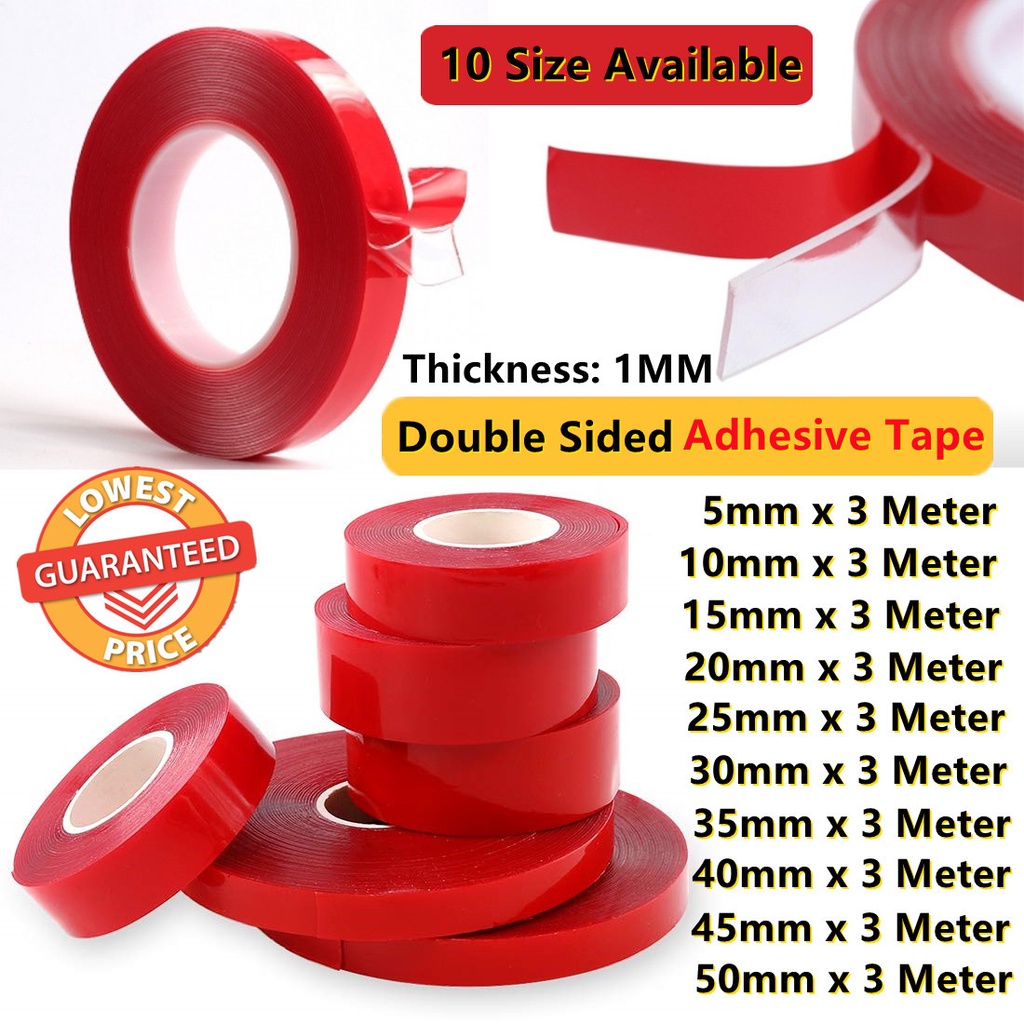 🇲🇾 10 Size Waterproof Heavy Duty Strong Double Sided Self Adhesive ...