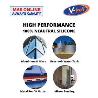 V-Tech VT-210 High Performance Silicone Sealant | Strong Adhesive ...