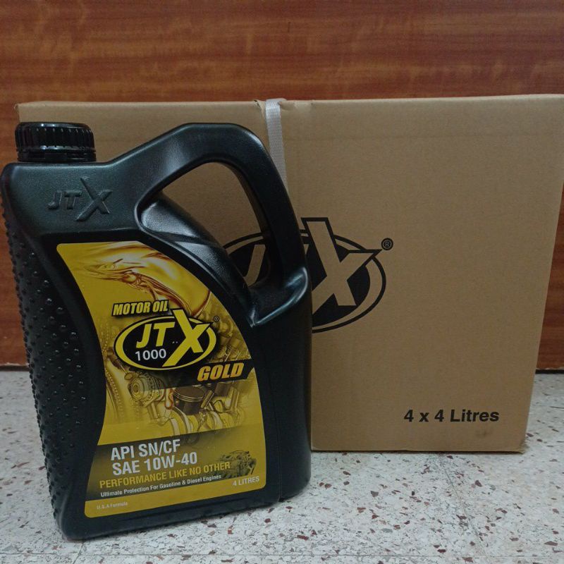 JTX 1000 Gold Motor Oil 4L | Shopee Malaysia